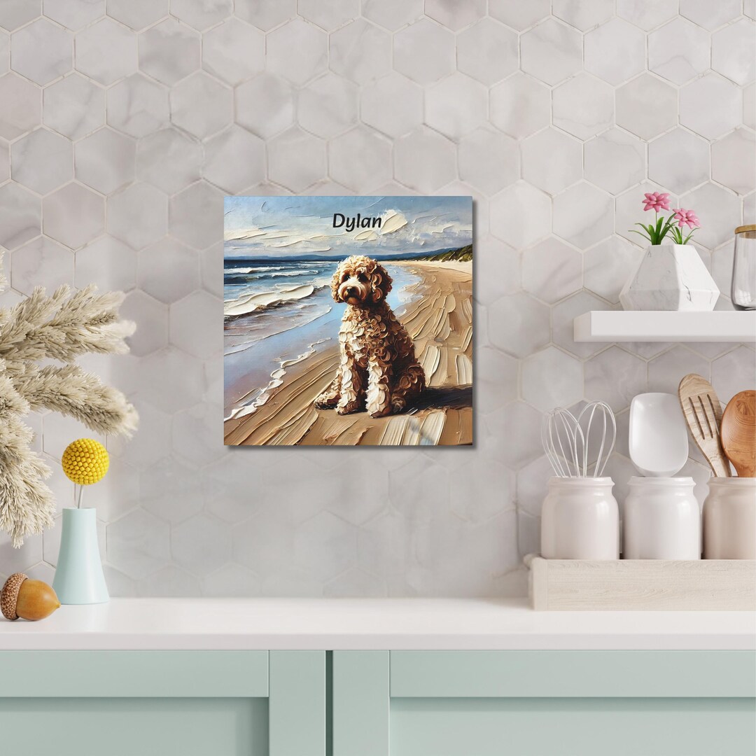 Personalized Golden Doodle Portrait, Ready to Hang Canvas, Stretched, 1 ...