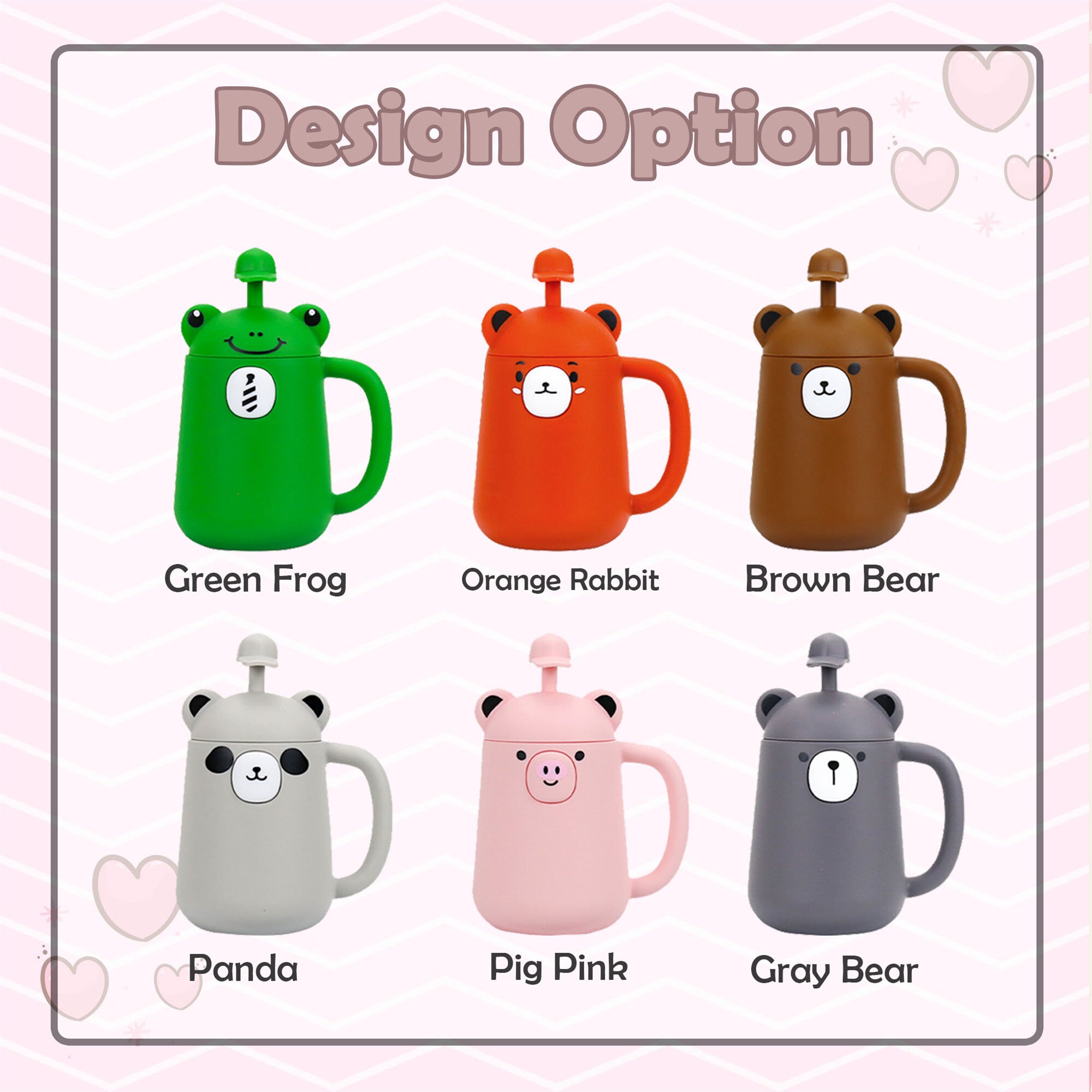 Custom Animal Name Silicone Sippy Cup With Straw,personalized Engraved ...