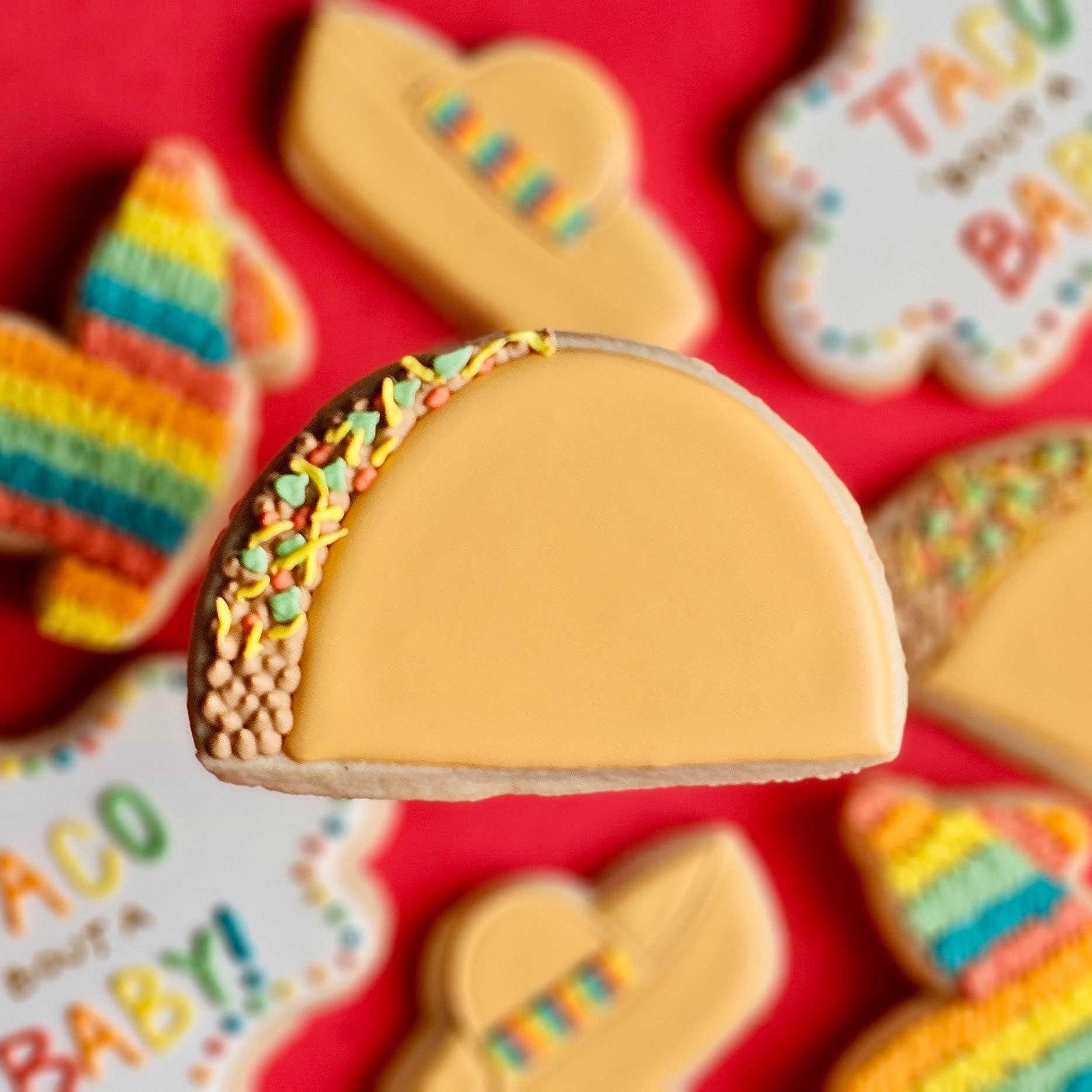 Taco bout A Baby, Baby Shower/sprinkle Custom Decorated Cookies, Taco ...