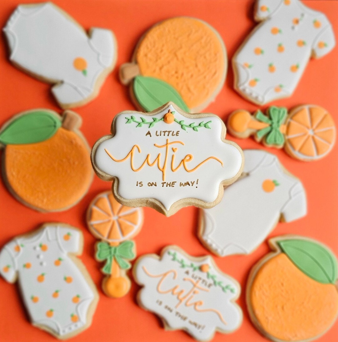 A Little Cutie is on the Way, Baby Shower/sprinkle Custom Decorated ...