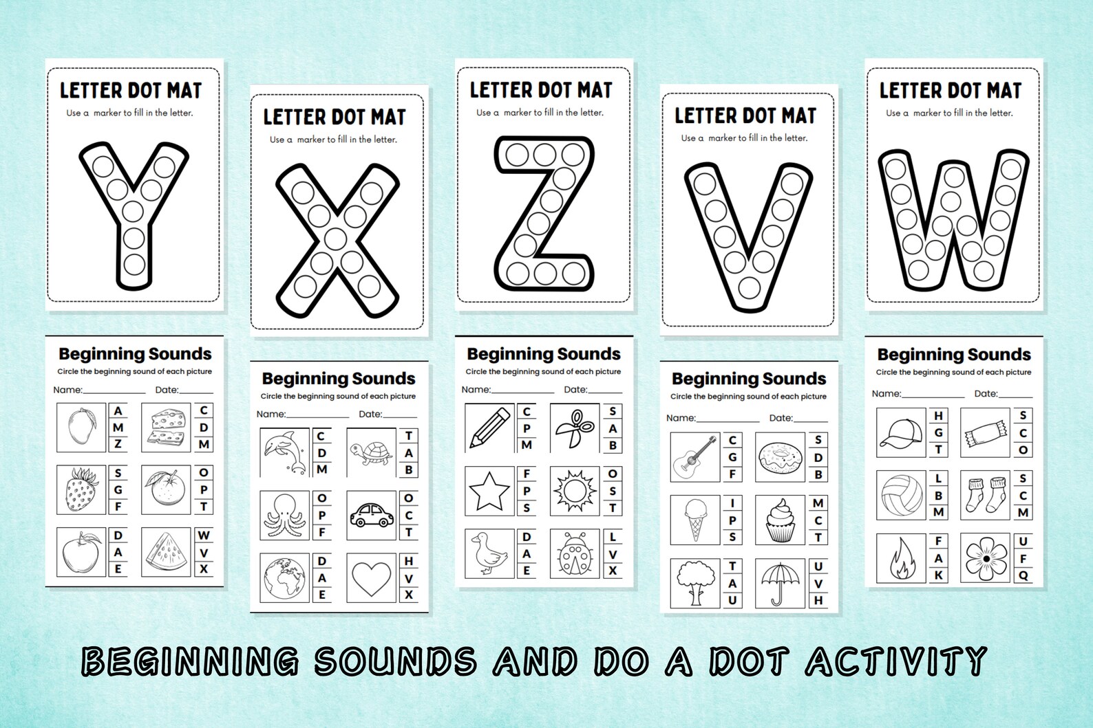 Letter of the Week Worksheets Printable Preschool Curriculum Alphabet ...