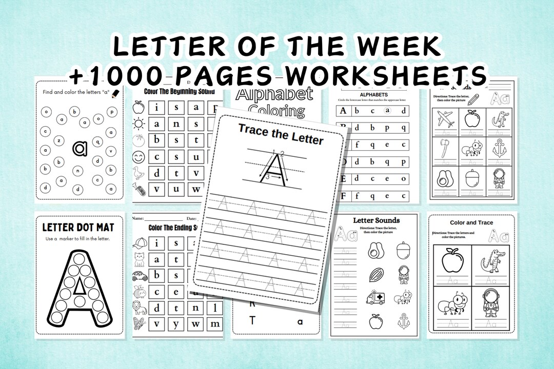 Letter of the Week Worksheets Printable Preschool Curriculum Alphabet ...