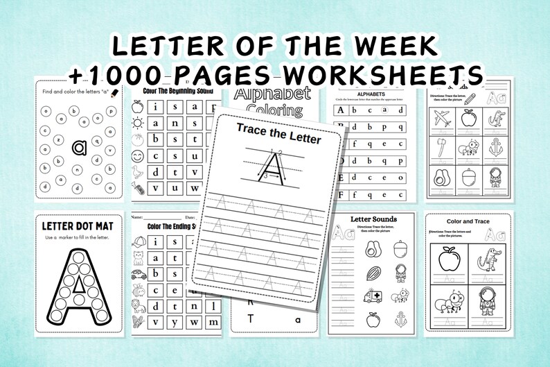 Letter of the Week Worksheets Printable Preschool Curriculum Alphabet ...