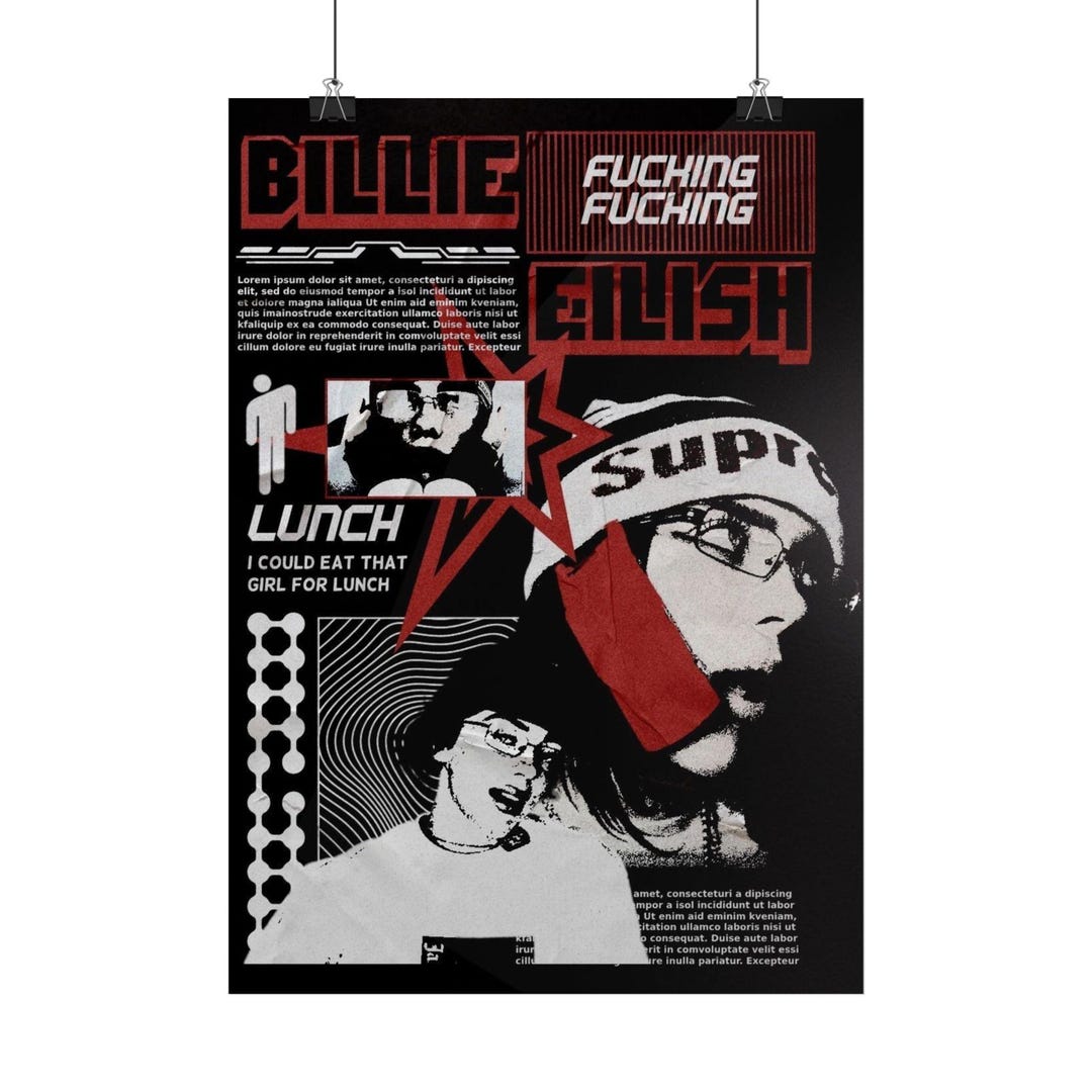 Popstar Poster Red Black - Etsy