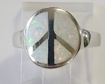 Sterling Silver Peace Sign Ring New Vintage Wholesale - Etsy