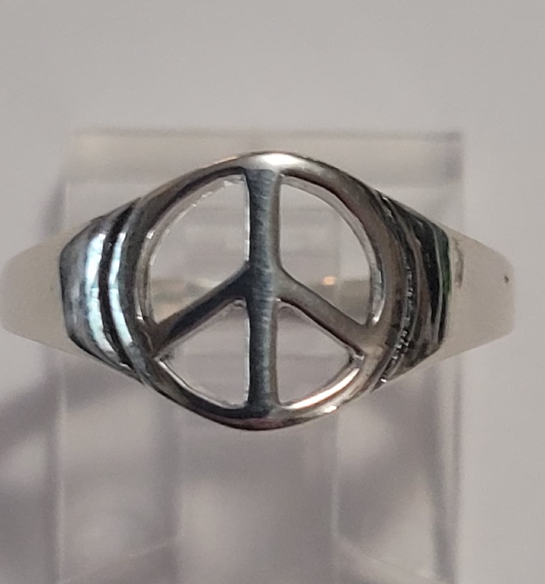Sterling Silver Peace Sign Ring New Vintage Wholesale - Etsy