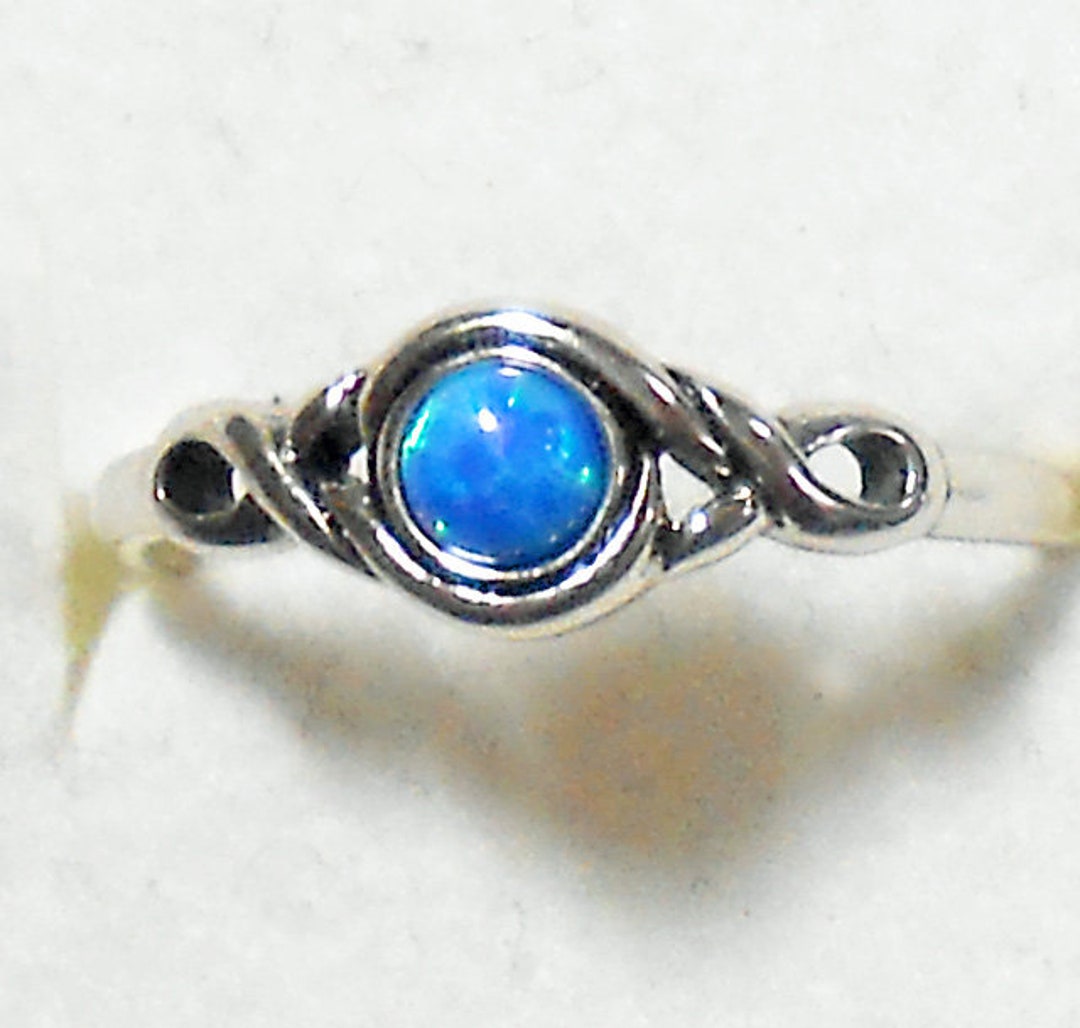Toe Ring Adjustable Blue Opal Sterling Silver New Vintage Wholesale - Etsy
