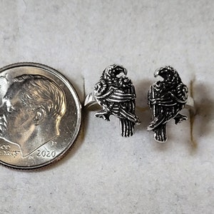 Raven Sterling Silver Ring New Vintage Crow - Etsy