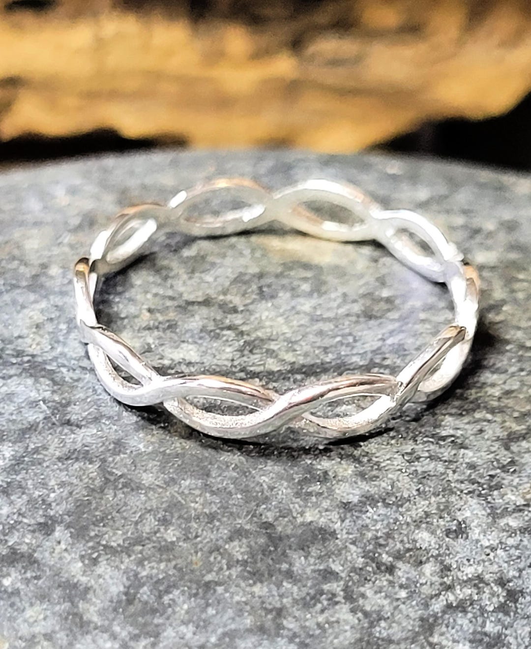 Delicate Simple Braid Sterling Silver Ring New Vintage Stock - Etsy