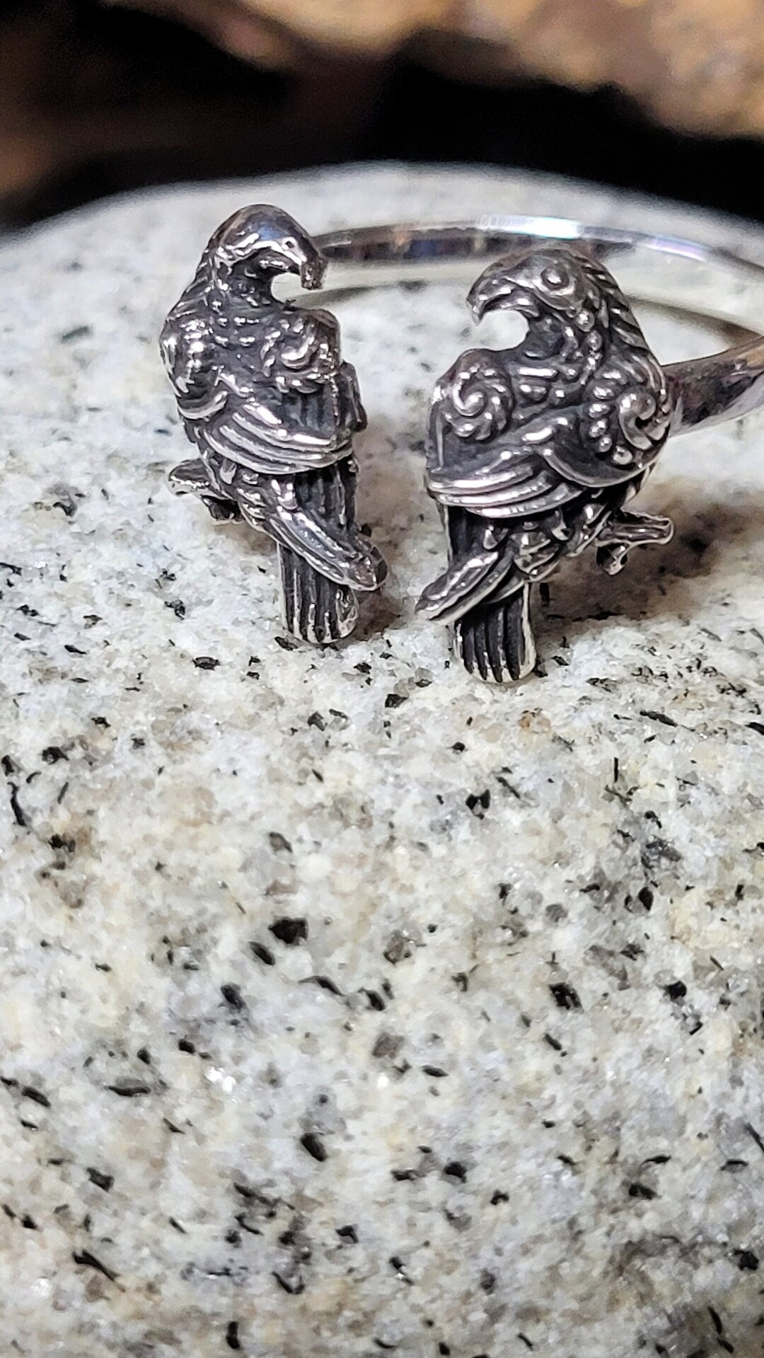 Raven Sterling Silver Ring New Vintage Crow - Etsy