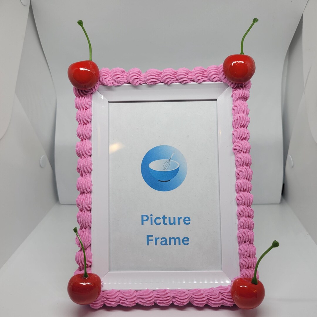 Cherry Pink Picture Frame, Cherry Picture Frame, Pink Frosting Picture ...