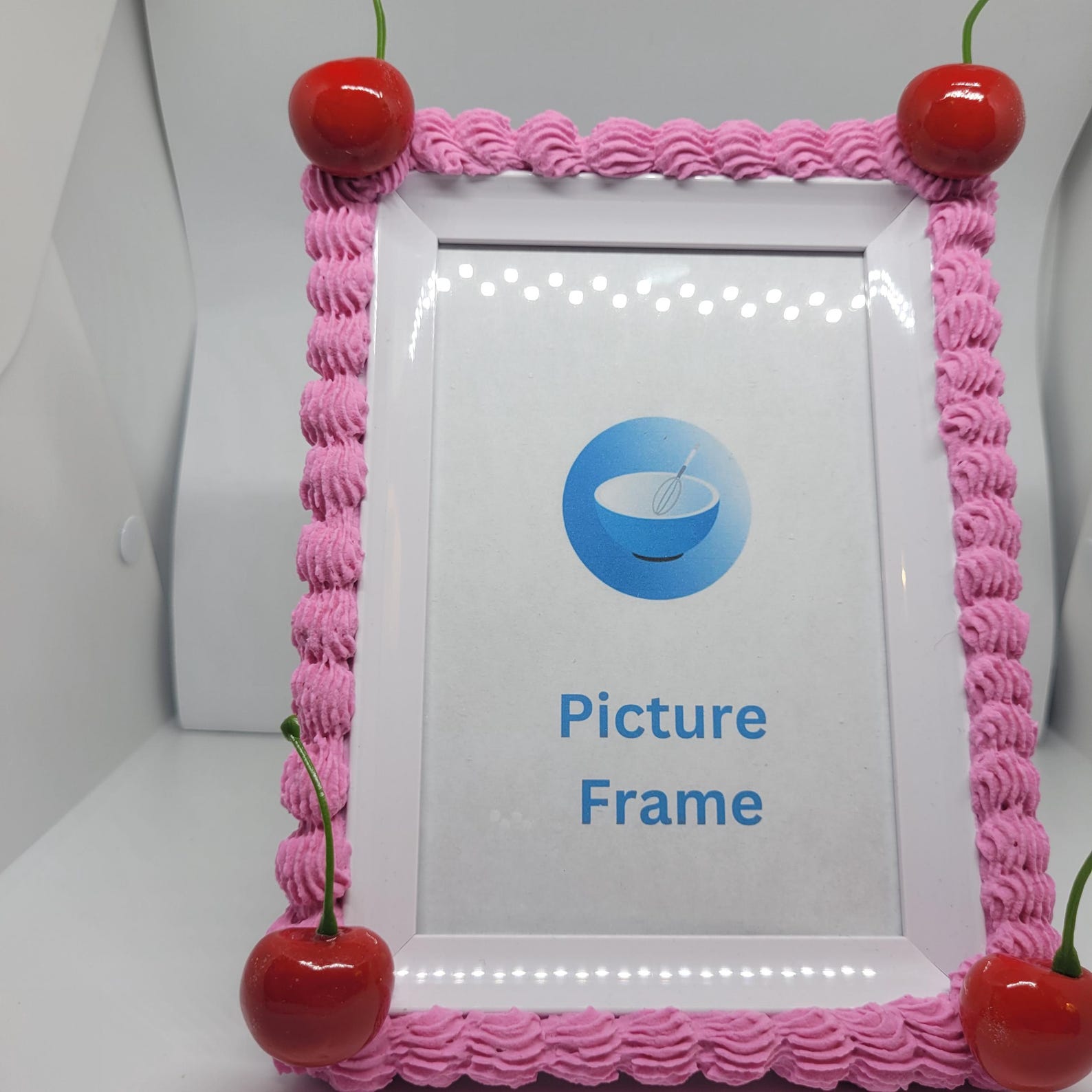 Cherry Pink Picture Frame, Cherry Picture Frame, Pink Frosting Picture ...