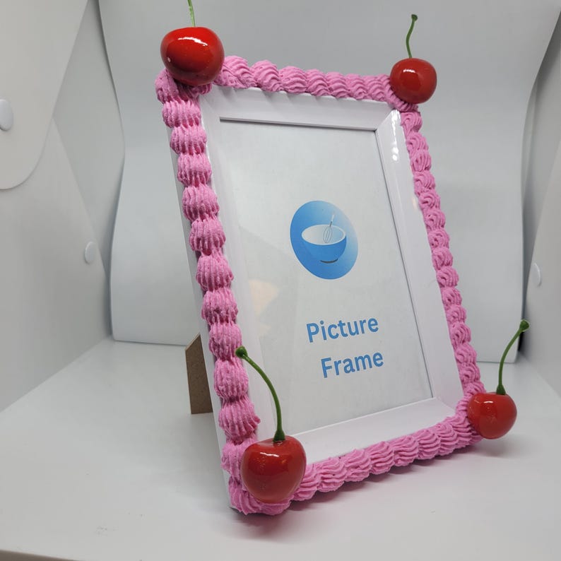 Cherry Pink Picture Frame, Cherry Picture Frame, Pink Frosting Picture ...