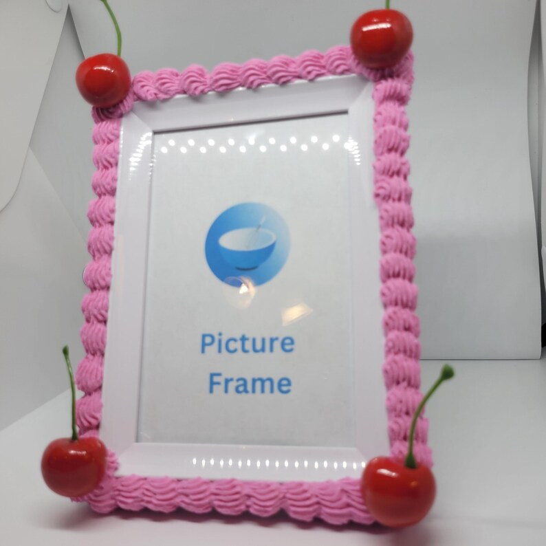 Cherry Pink Picture Frame, Cherry Picture Frame, Pink Frosting Picture ...