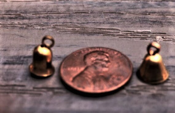 Darling Tiny Bells 2 in Brass 3 Metal All Small with Ringers ...