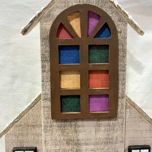 Christmas Church Recycled Wood Handmade Church - Etsy