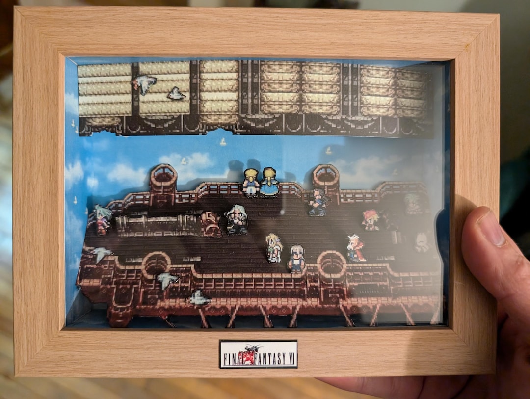 Final Fantasy VI Airship Shadow Box 3D Diorama - Etsy
