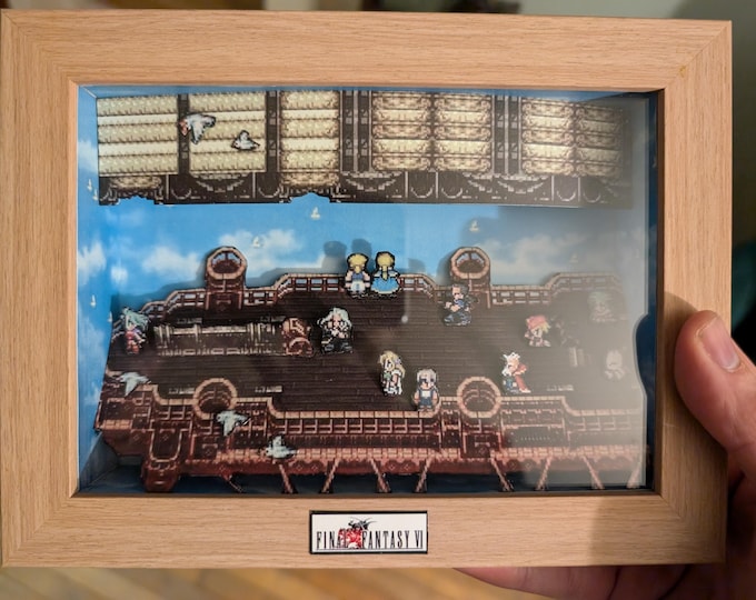 Final Fantasy VI Airship Shadow Box 3D Diorama - Etsy