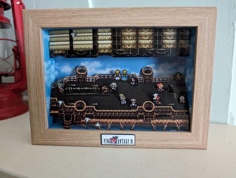 Final Fantasy VI Airship Shadow Box 3D Diorama - Etsy
