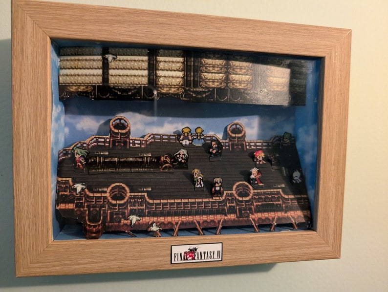Final Fantasy VI Airship Shadow Box 3D Diorama - Etsy