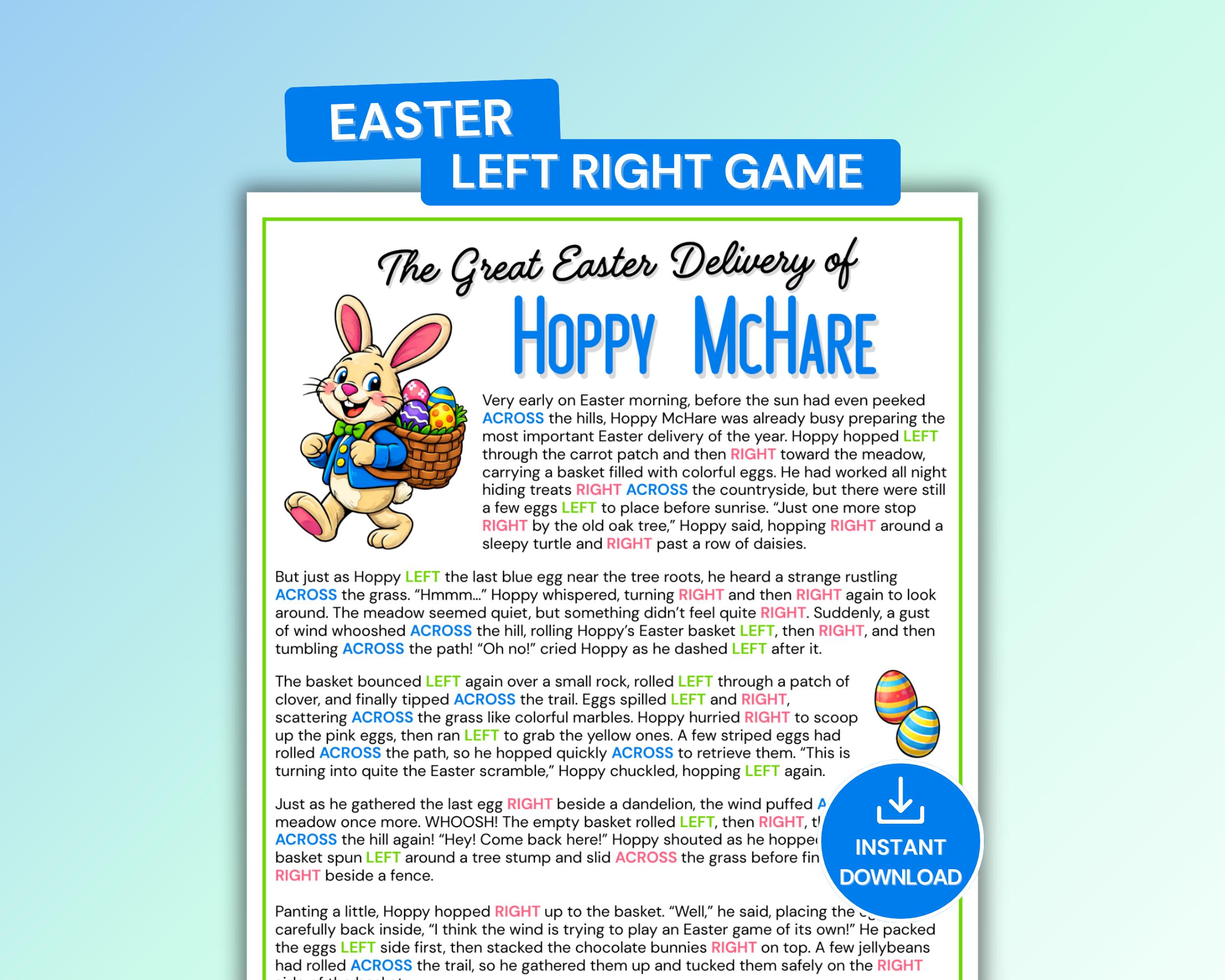 Easter Left Right Game, Pass the Gift Story for Kids, Pass the Prize ...