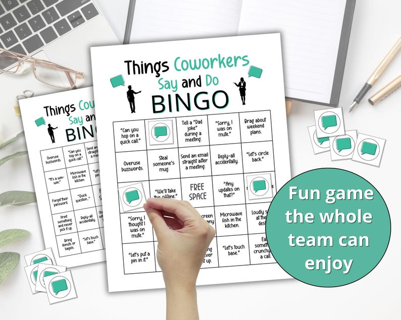 Coworker Bingo Game, 50 Printable Bingo Card Set of Things Coworkers ...