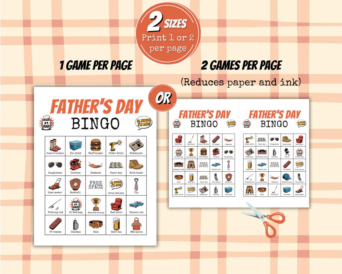 Father's Day Bingo Game, 50 Printable Bingo Cards, Dad Bingo Game, Dad ...