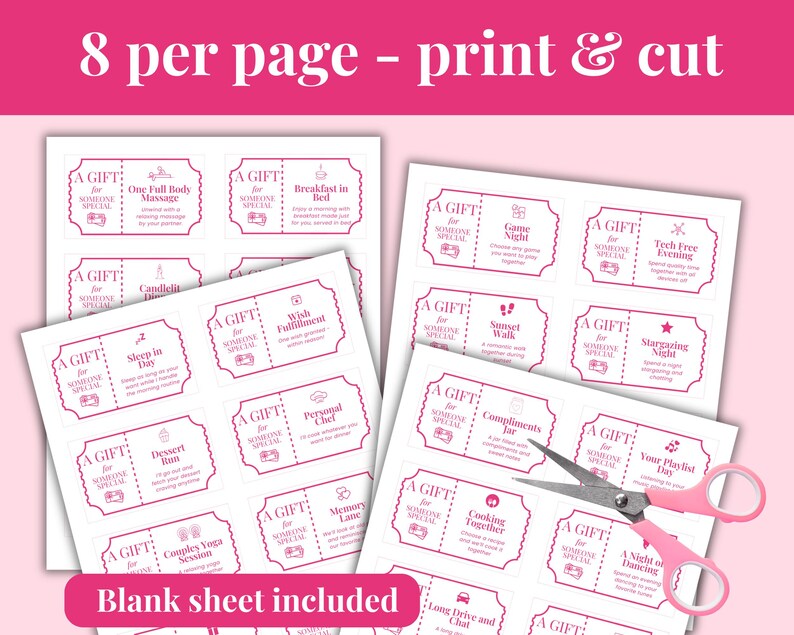 Love Coupons Printable & Editable Canva Template, Valentine's Day Gift ...