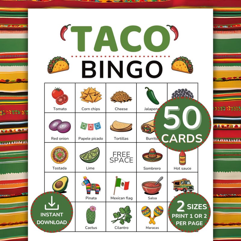 Paper Tacos Cards - Etsy
