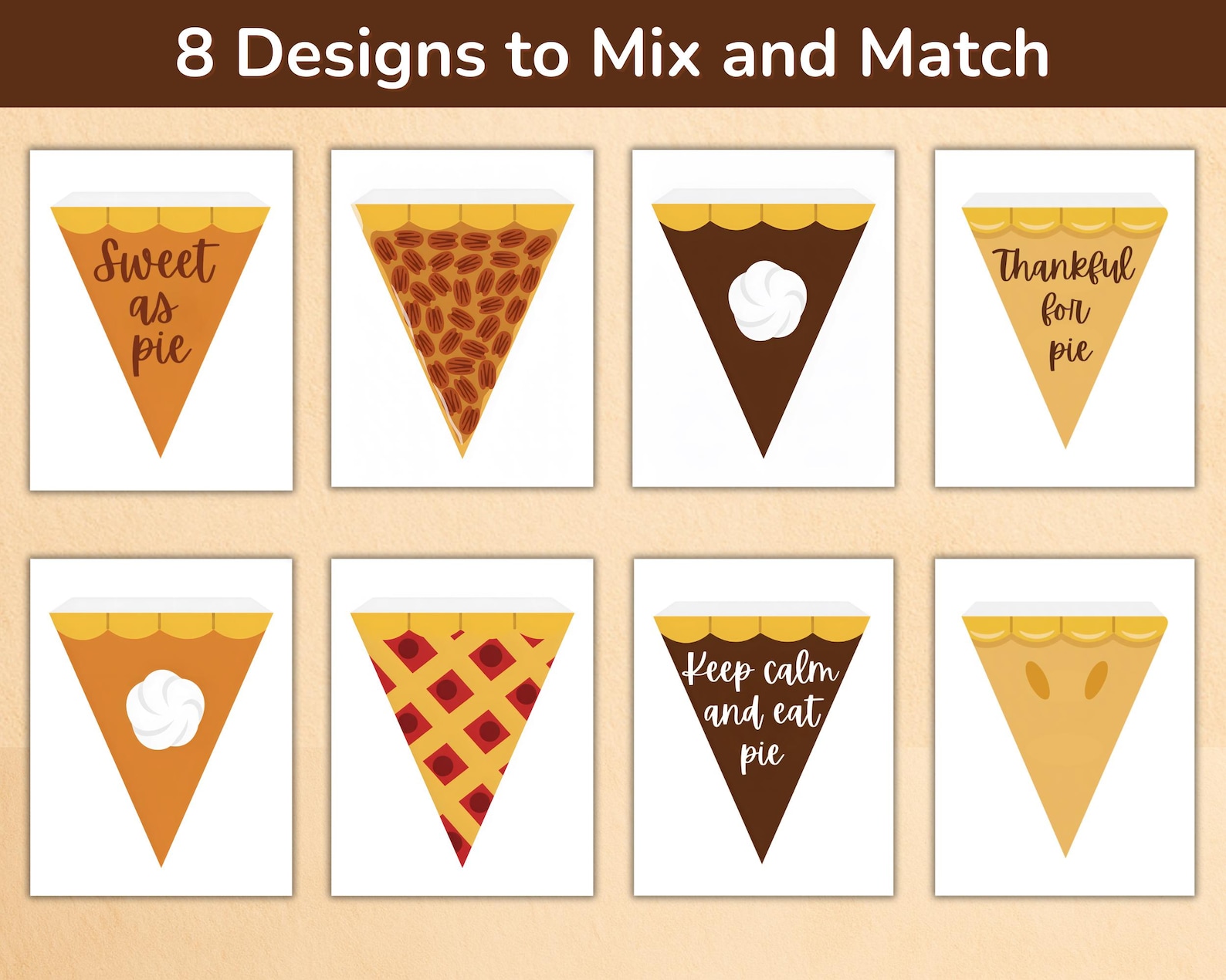 Printable Pie Banner, Pie Garland, Thanksgiving Decorations, Fall ...