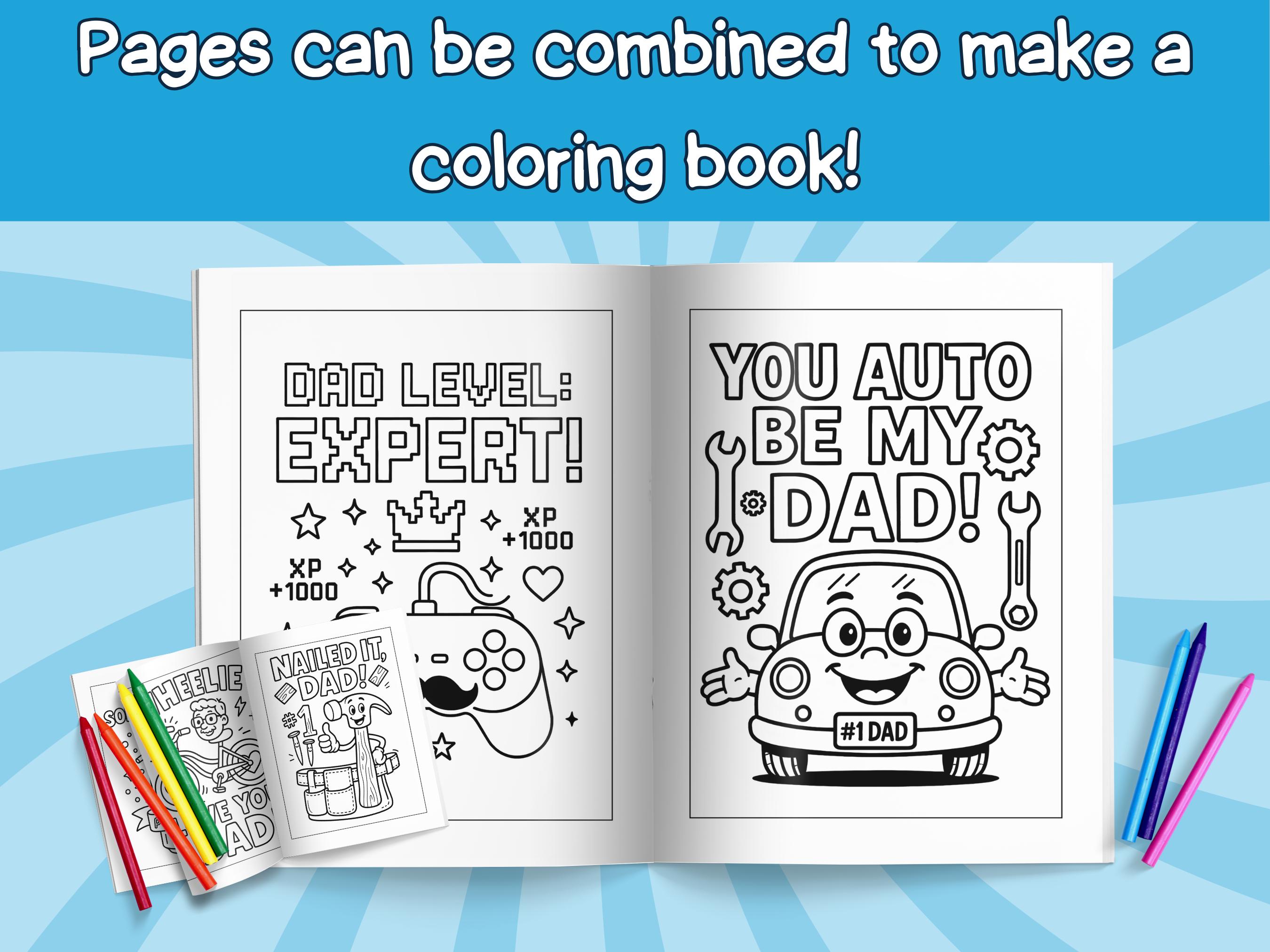 Father's Day Coloring Pages, Father's Day Coloring Book, Father's Day ...