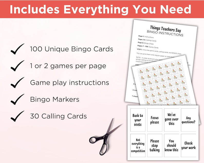 Teacher Bingo Game, Printable Things Teachers Say Bingo Cards, Teacher ...