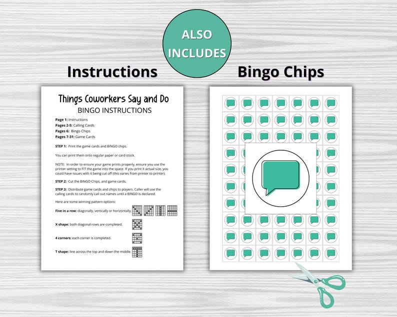 Coworker Bingo Game, 50 Printable Bingo Card Set of Things Coworkers ...