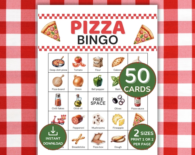 Printable Pizza Games, Pizza Bingo, Snap and Memory Game, Printable ...