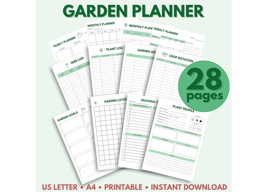 Garden Planner, Printable Gardening Planner, Gardening Organizer ...