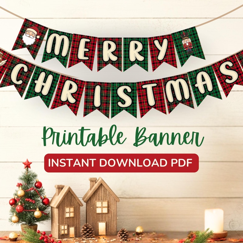 Be Merry Paper Banner - Etsy
