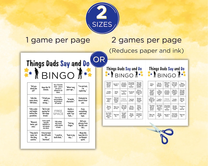 Father's Day Bingo Game, 50 Printable Bingo Card Set of Things Dads Say ...