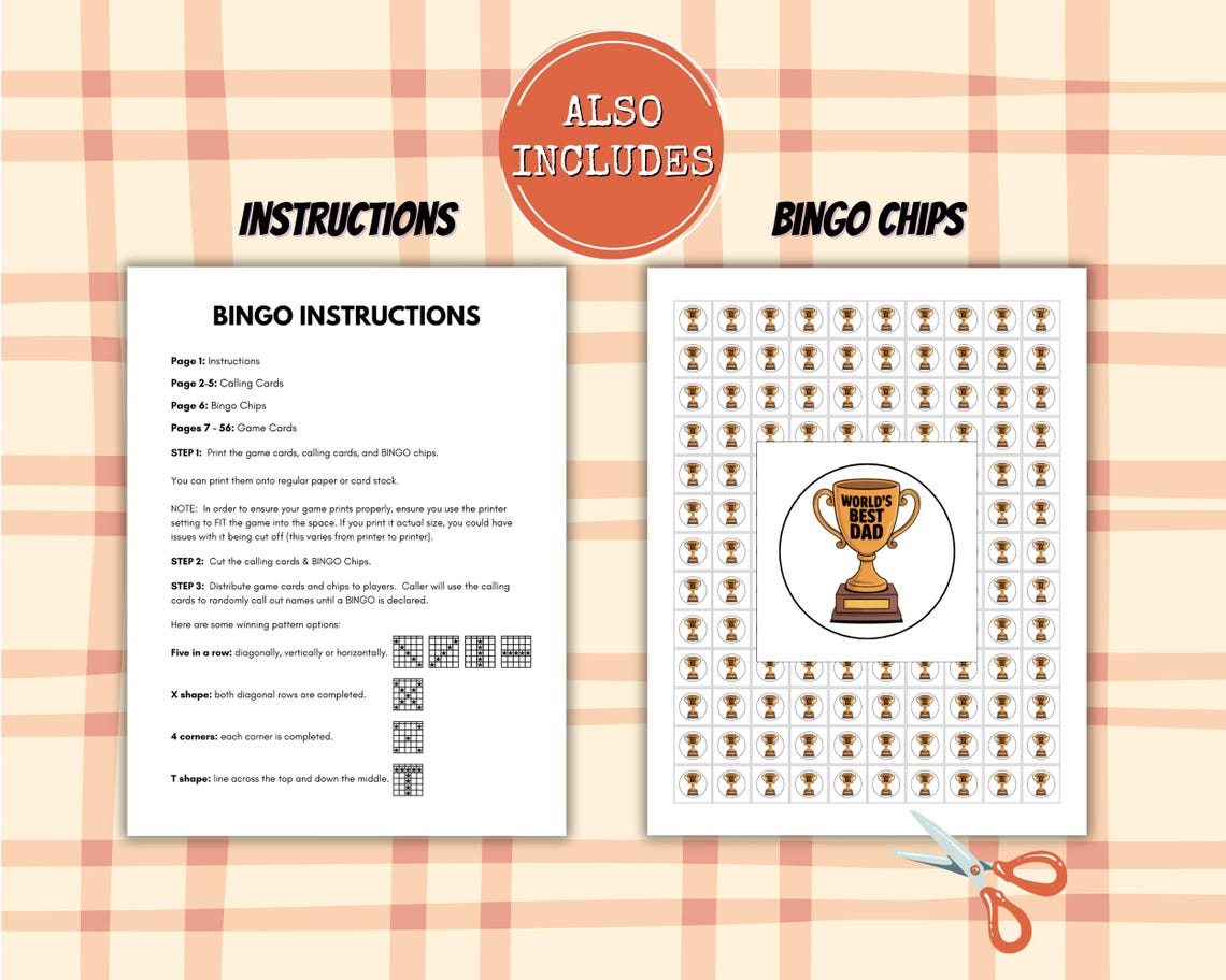 Father's Day Bingo Game, 50 Printable Bingo Cards, Dad Bingo Game, Dad ...