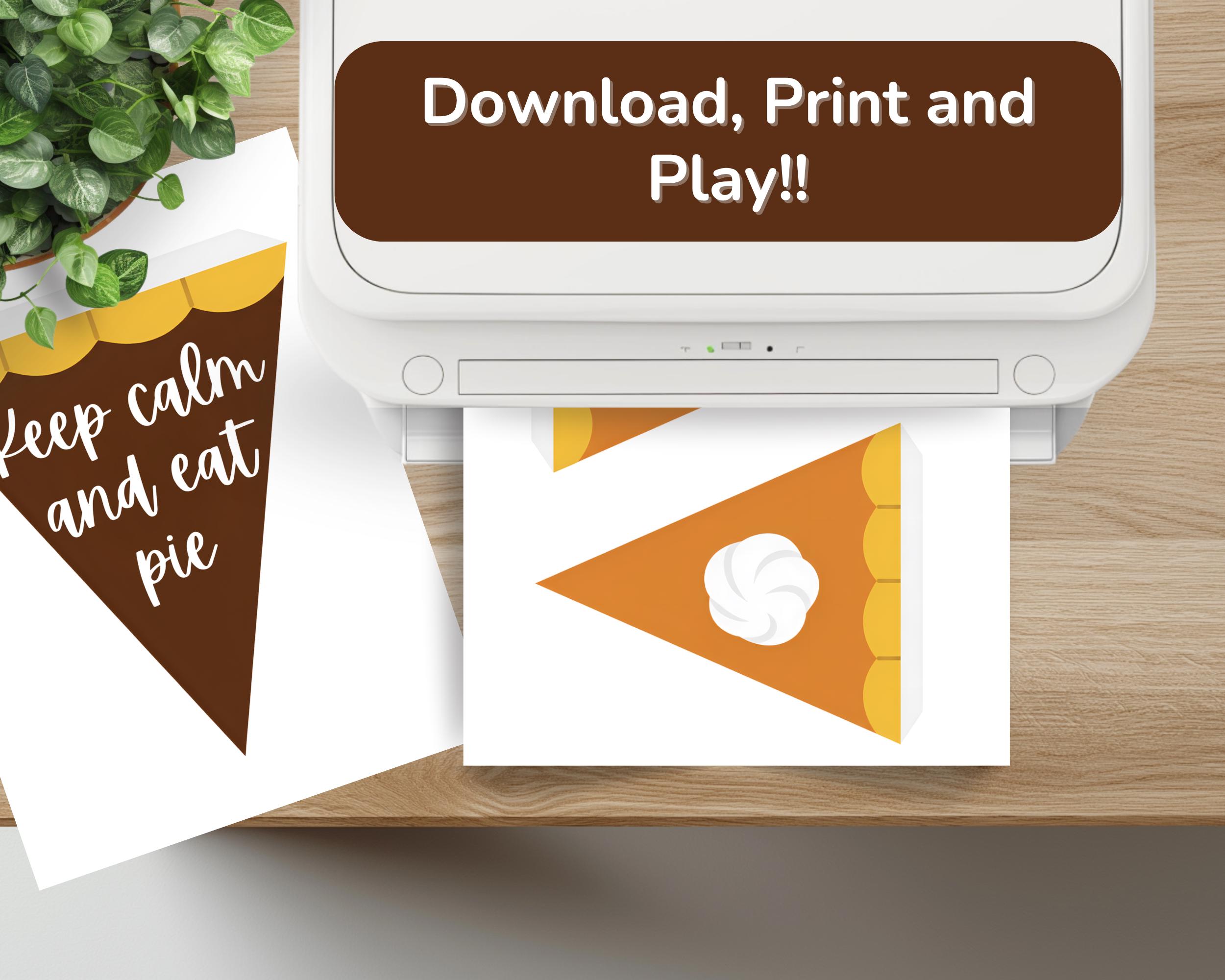 Printable Pie Banner, Pie Garland, Thanksgiving Decorations, Fall ...