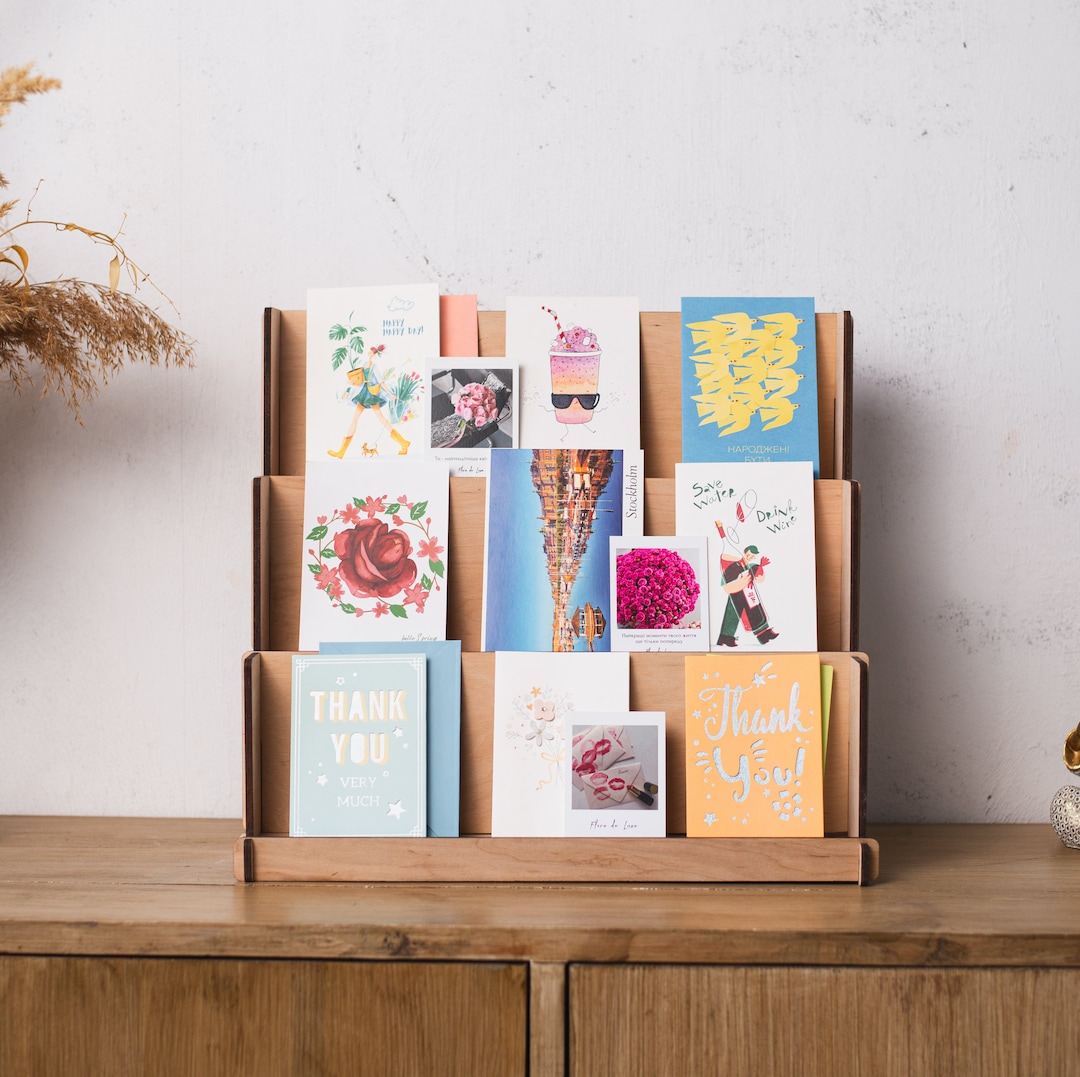 Greeting Card Display Rack, Postcard Display Stand, Greeting Card ...