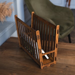Wooden Magazine Holder, Magazine Holder Floor, Wood Magazine Stand ...