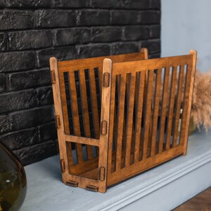 Wooden Magazine Holder, Magazine Holder Floor, Wood Magazine Stand ...