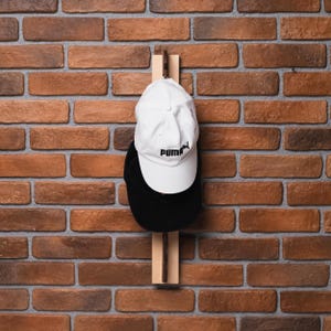 Wooden Hat Rack for Wall, Baseball Cap Rack, Cap Display, Cap Storage ...