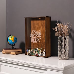 Bottle Cap Holder Personalised, Beer Cap Collector, Bottle Cap Shadow ...