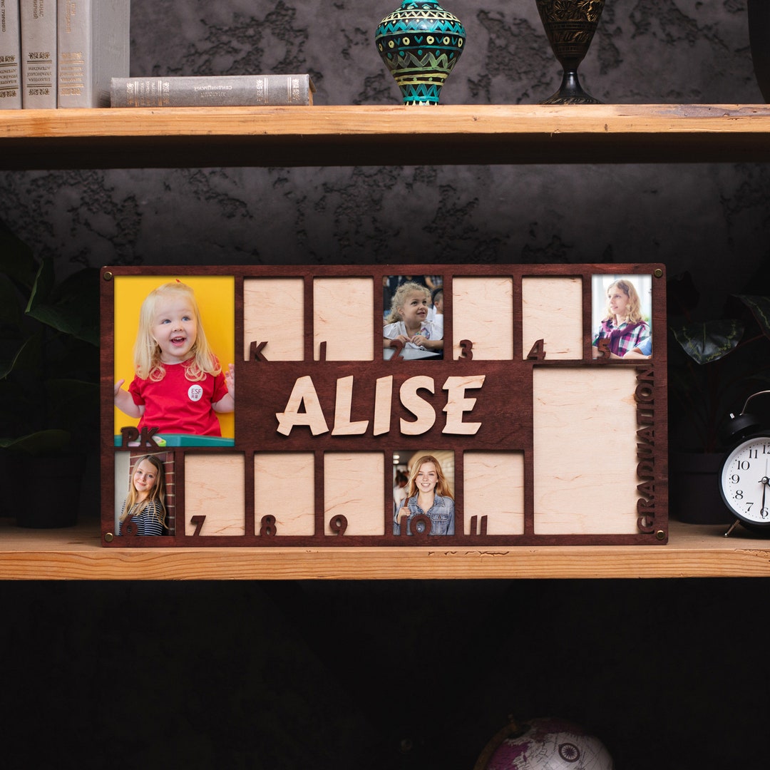 Pre K to Graduation School Picture Frame, Grade School Picture Frame ...