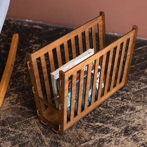 Wooden Magazine Holder, Magazine Holder Floor, Wood Magazine Stand ...