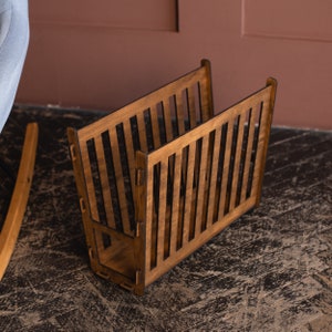 Wooden Magazine Holder, Magazine Holder Floor, Wood Magazine Stand ...