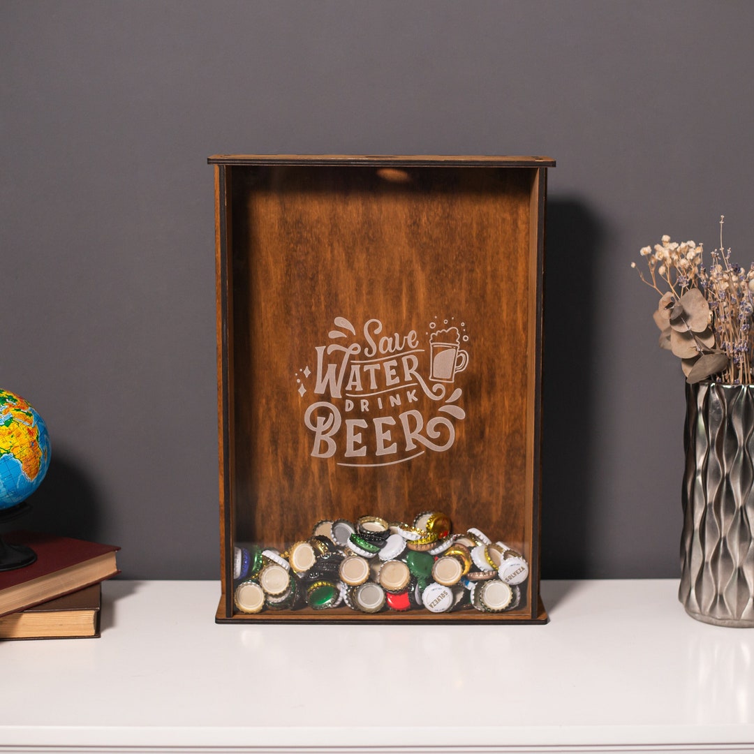 Bottle Cap Holder Personalised, Beer Cap Collector, Bottle Cap Shadow ...