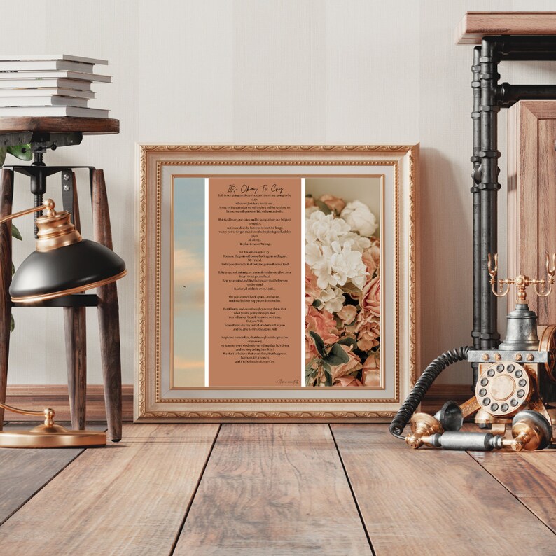 It's Okay to Cry (poem) Digital Print, Customized Poem, Printable Poem ...