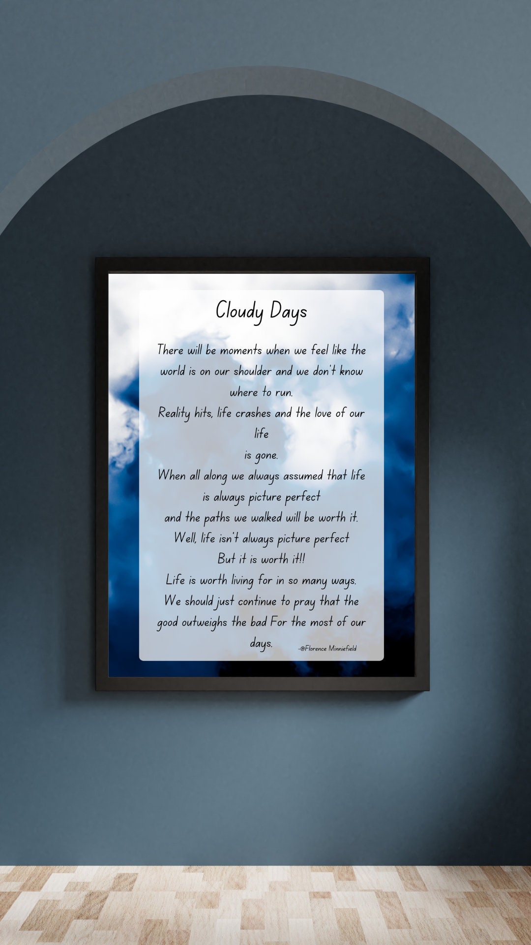Cloudy Days (poem) Digital Print, Printable Poem - Etsy